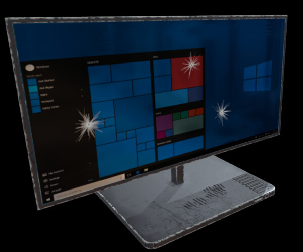 ArtStation - Widescreen computer monitor asset | Game Assets