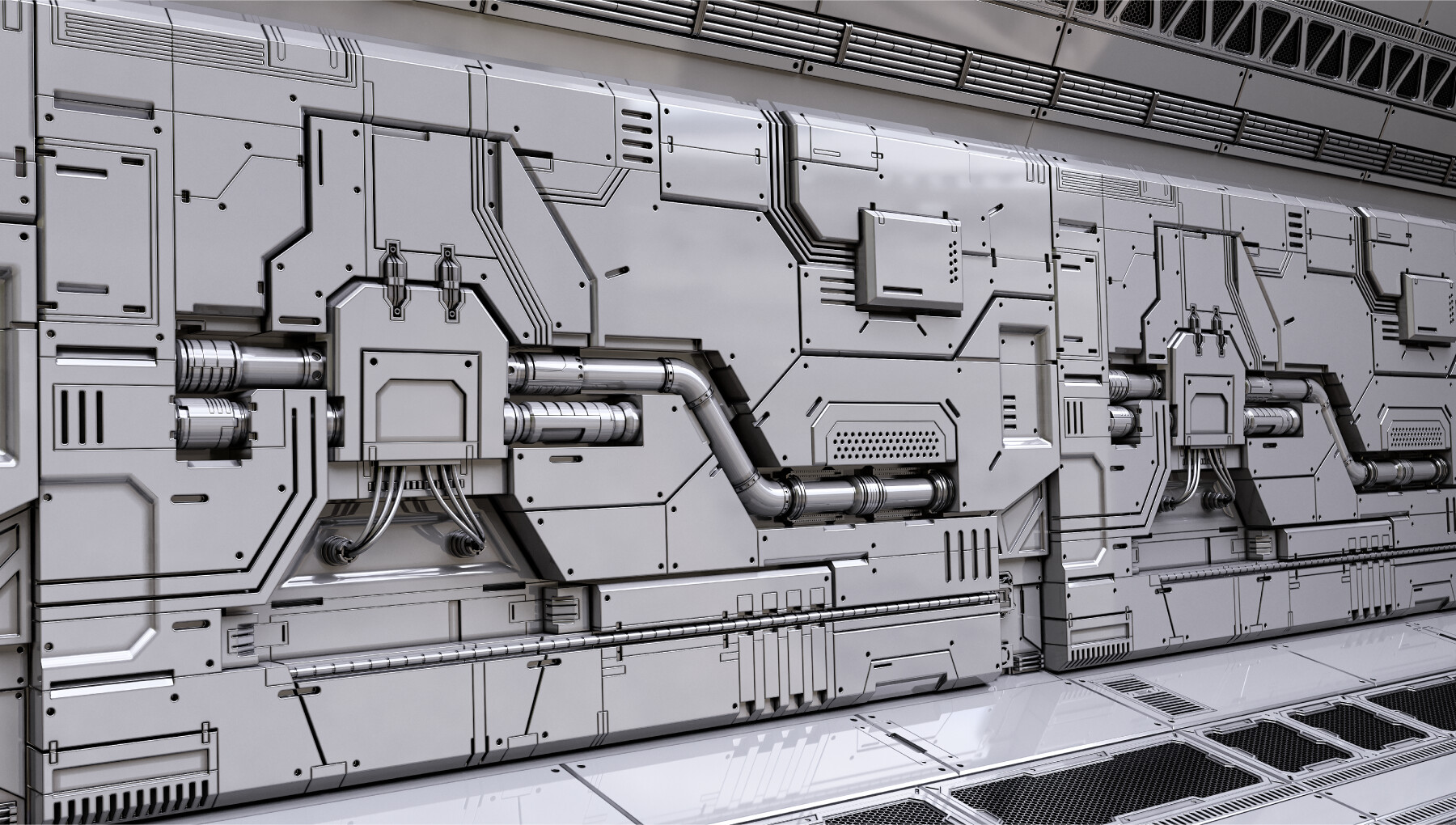 ArtStation - SCI-FI WALL PANELS VOL.01 | Resources
