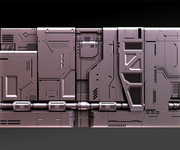 ArtStation - SCI-FI WALL PANELS VOL.01 | Resources