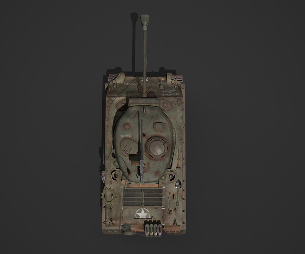 ArtStation - M4A3E8 tank | Game Assets