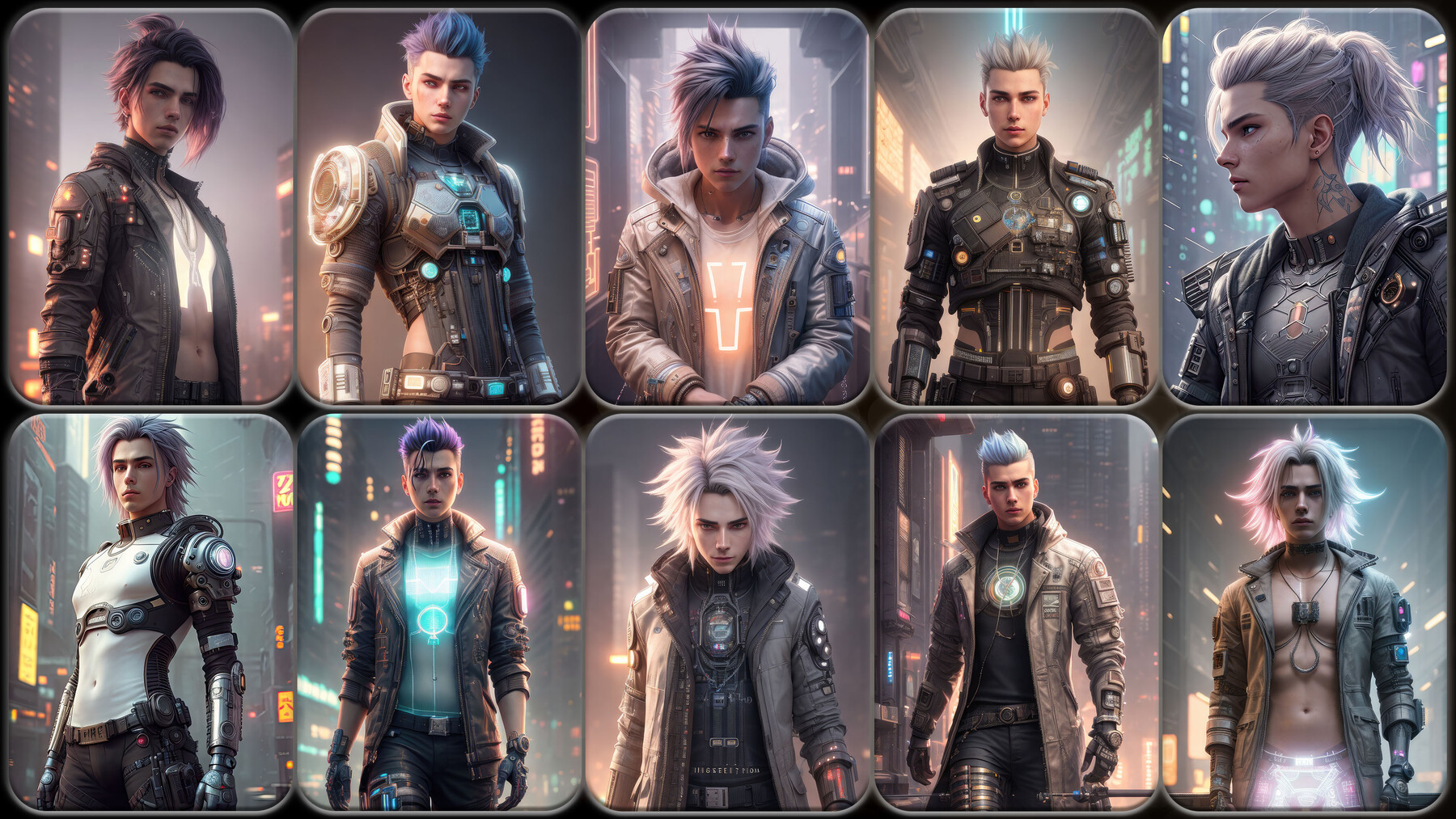 ArtStation - 210 Realistic Male Cyberpunk Reference Pack | 4K | v.2 ...