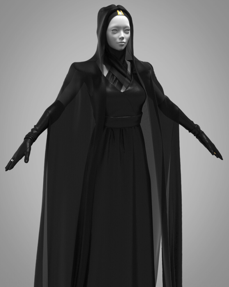 ArtStation - Nun costume Clo3d Marvelous designer High poly (Fit ...