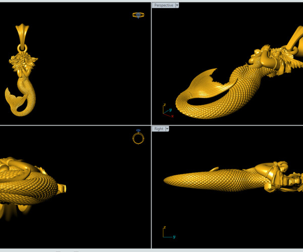 ArtStation - mermaid pendant | mermaid jewelry file | mermaid 3D stl ...