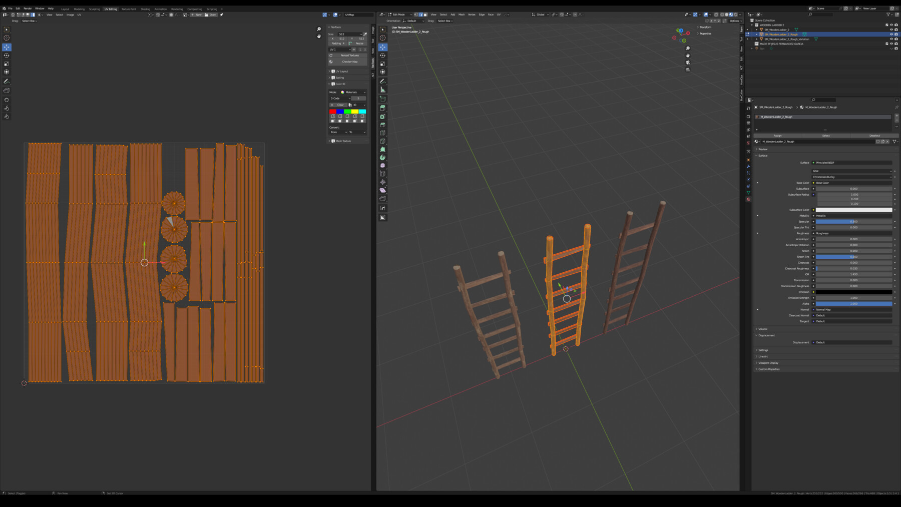 ArtStation - Wooden Ladder 2 and Variations | Game Assets
