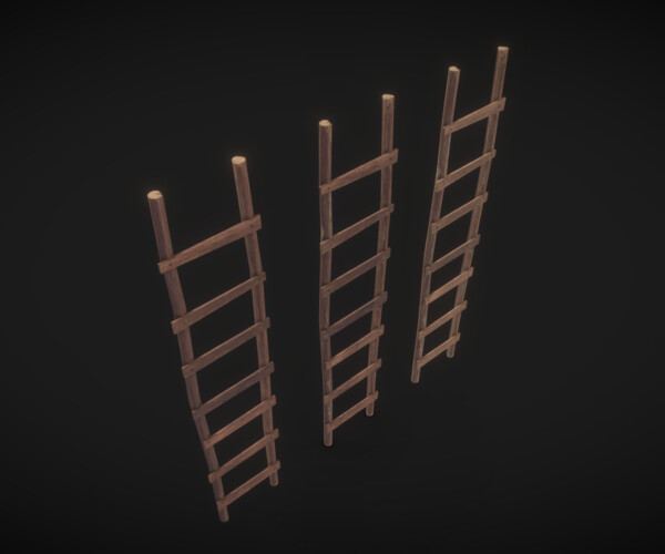 ArtStation - Wooden Ladder 2 and Variations | Game Assets