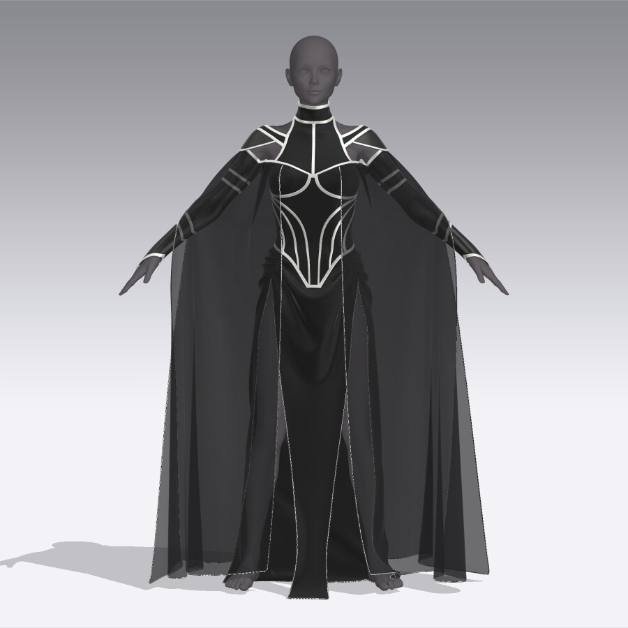 ArtStation - Female Set Clo3d Marvelous designer High poly (Fit Genesis ...