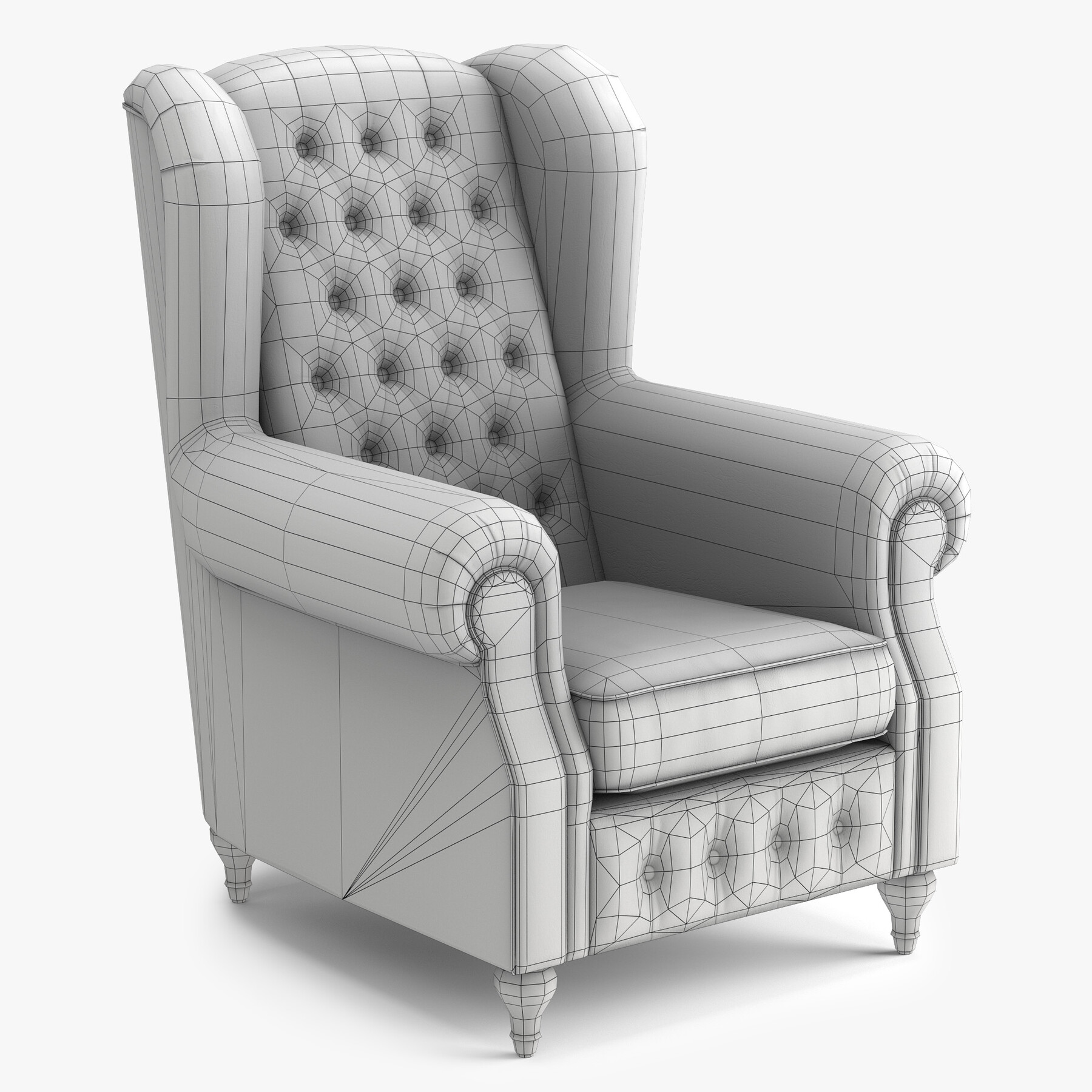 ArtStation - Armchair of Sherlock Low Poly | Game Assets