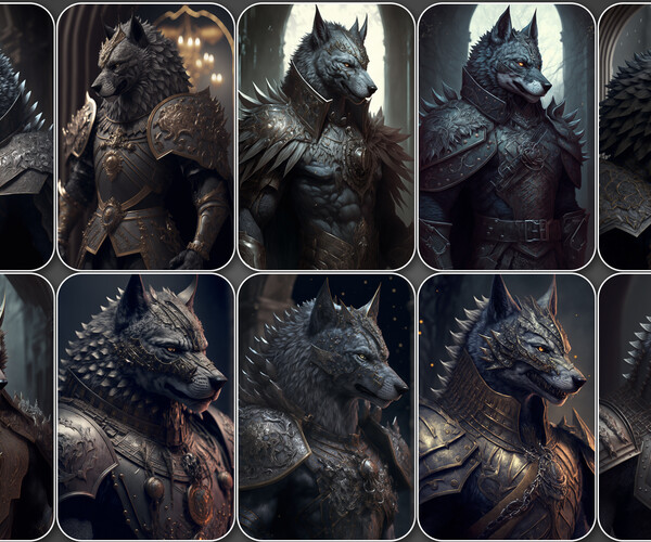 ArtStation - 200 Wolf Warrior Reference Pack Vol.03 | Artworks
