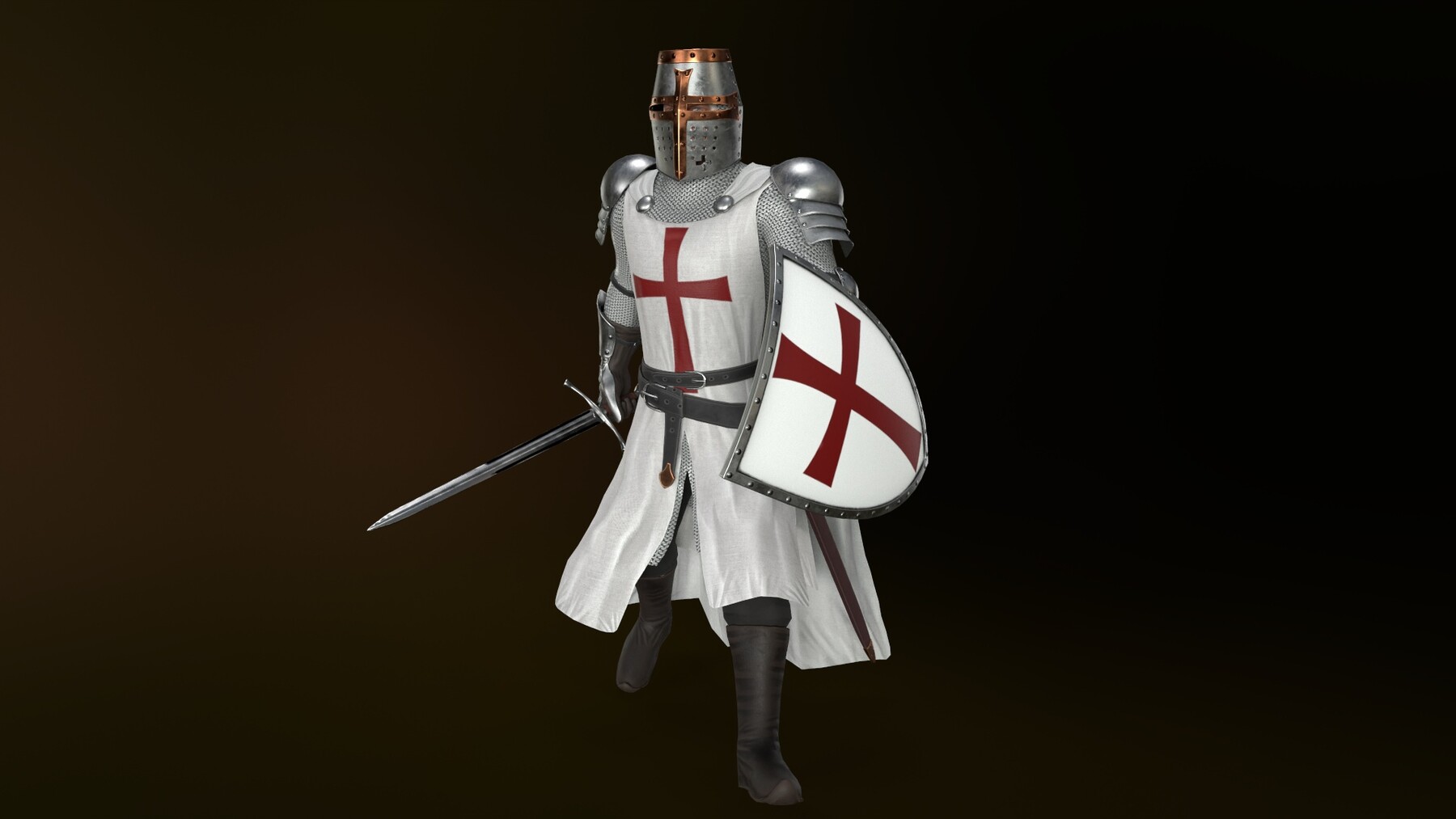 ArtStation - Low-poly model of the character Knight01 | Game Assets