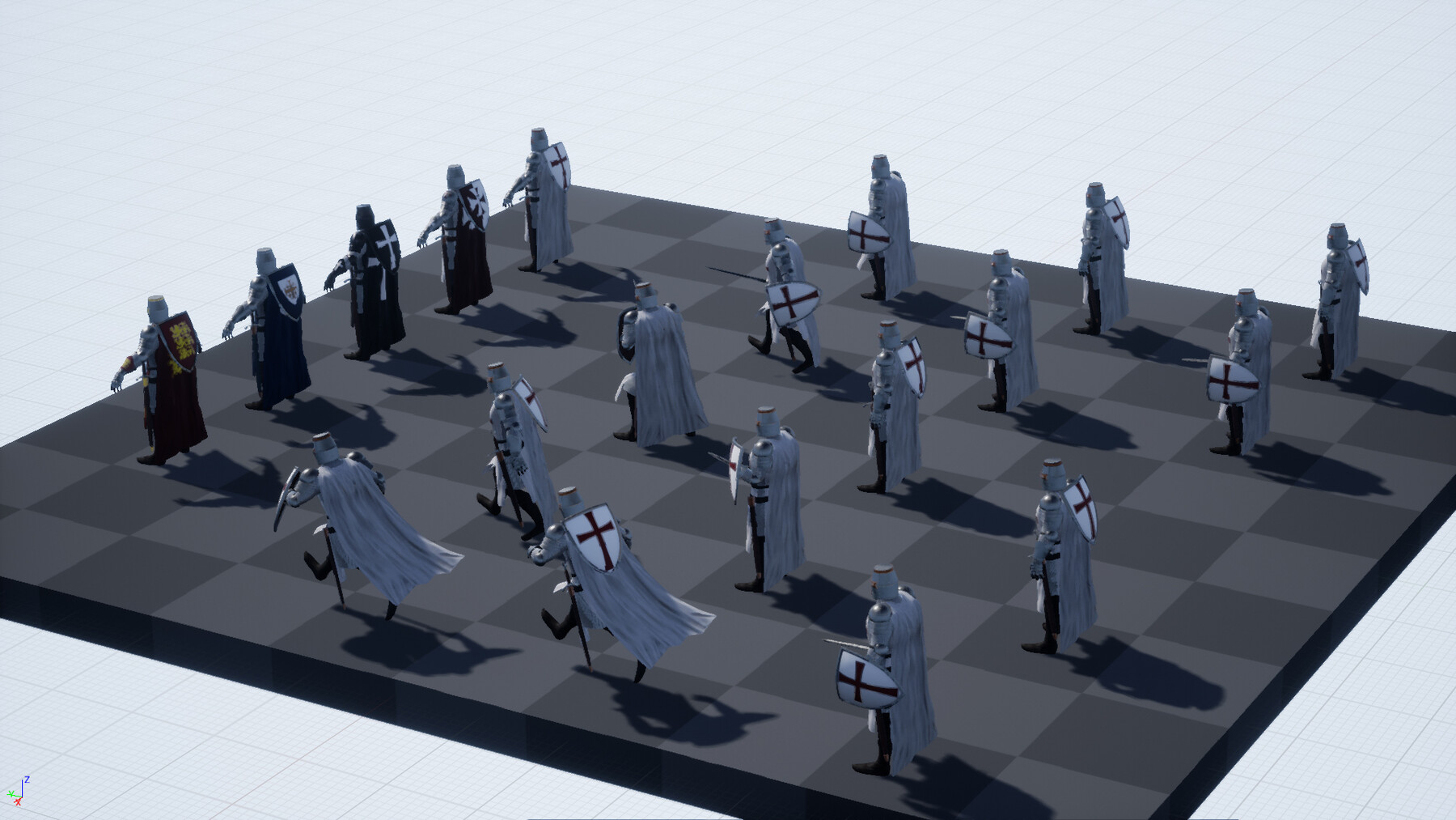 ArtStation - Low-poly model of the character Knight01 | Game Assets