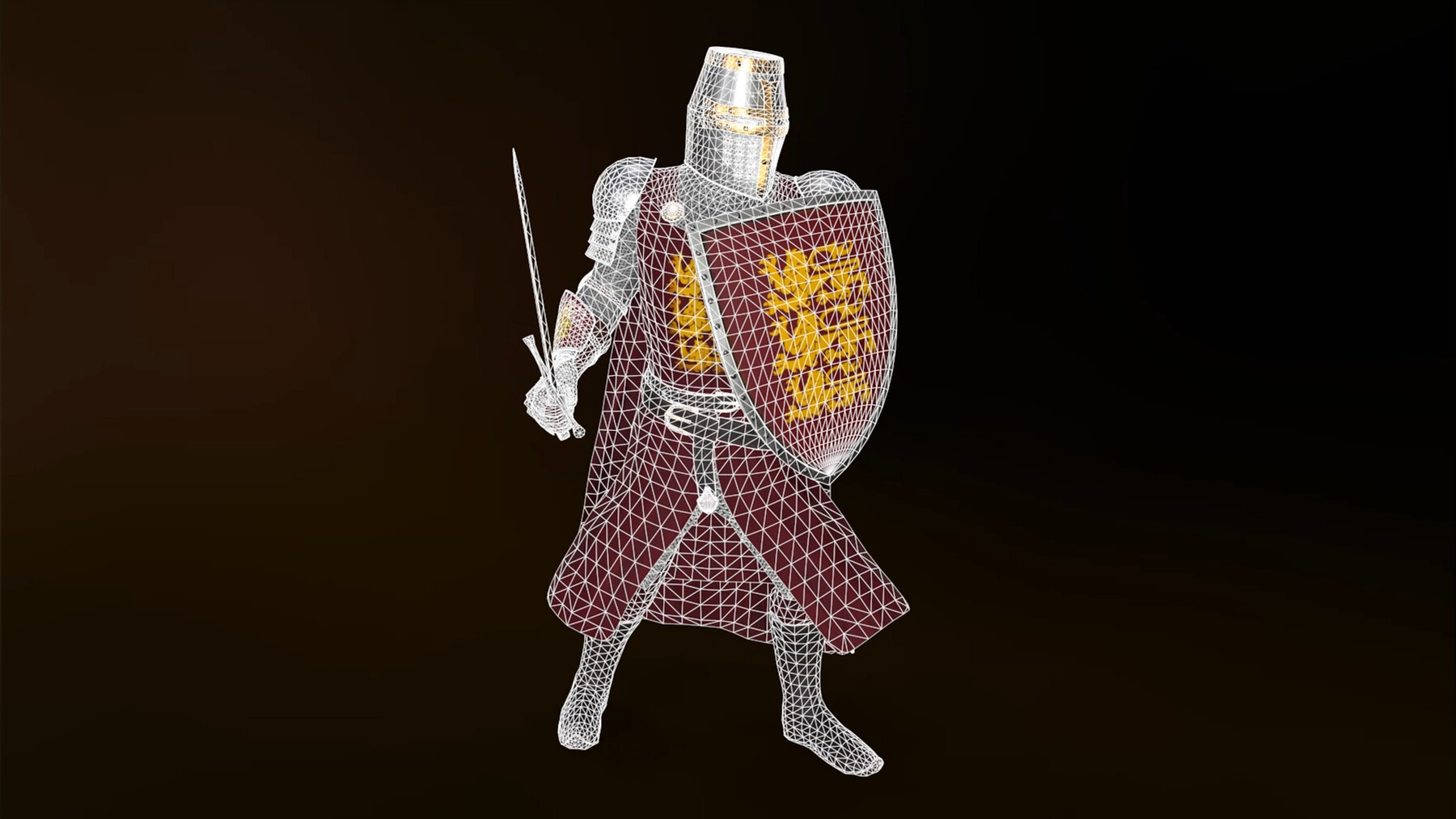 ArtStation - Low-poly model of the character Knight01 | Game Assets