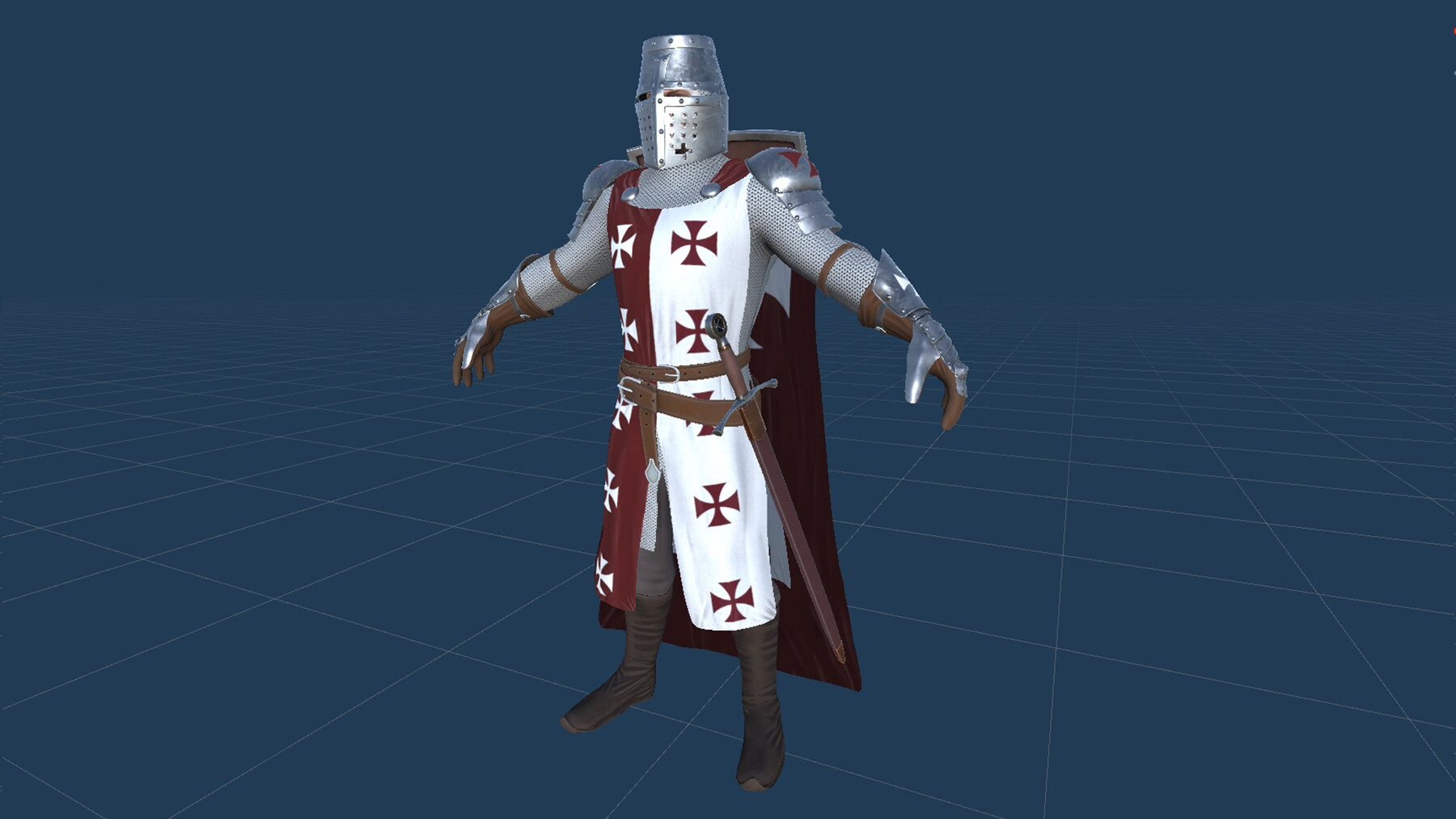ArtStation - Low-poly model of the character Knight01 | Game Assets