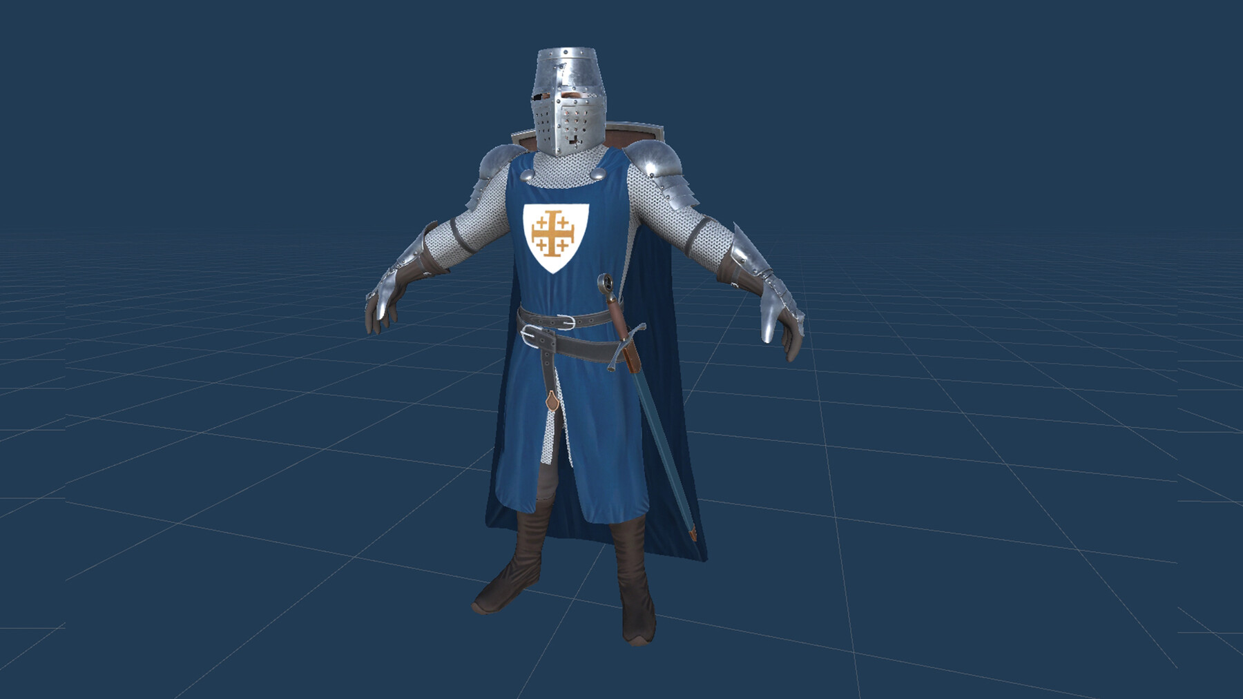 ArtStation - Low-poly model of the character Knight01 | Game Assets