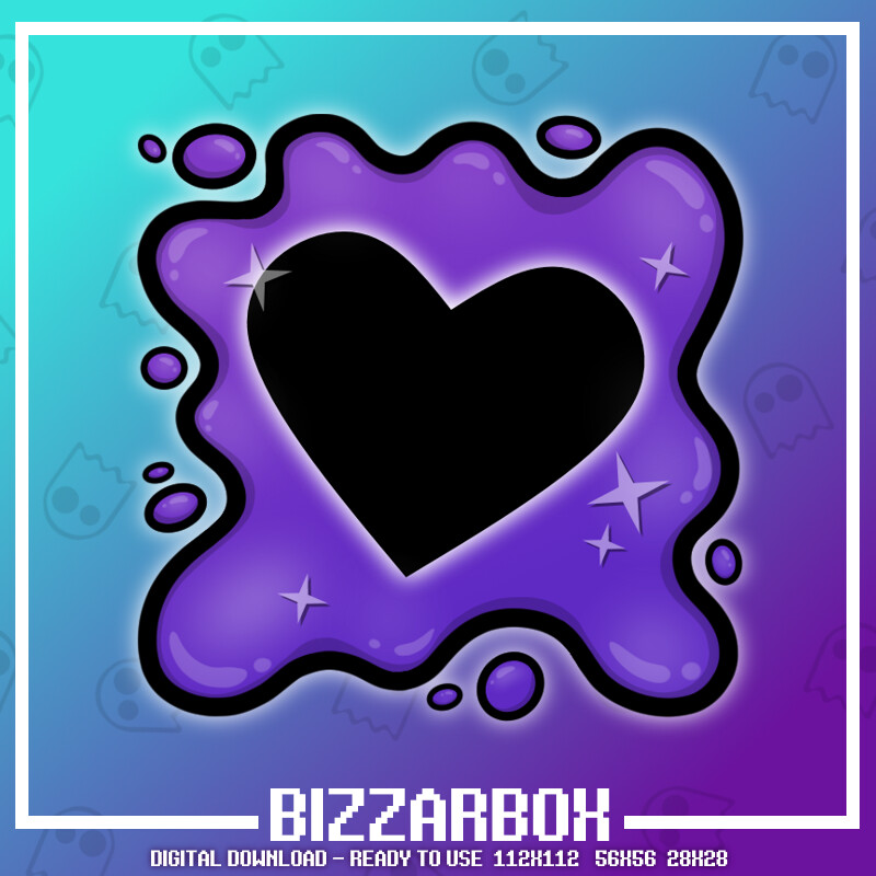 ArtStation - Twitch Emote: Purple Heart Splat | Artworks