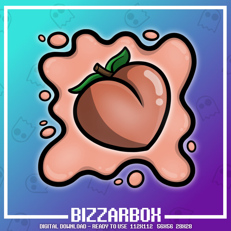 ArtStation - Twitch Emote: Peach Splat | Artworks