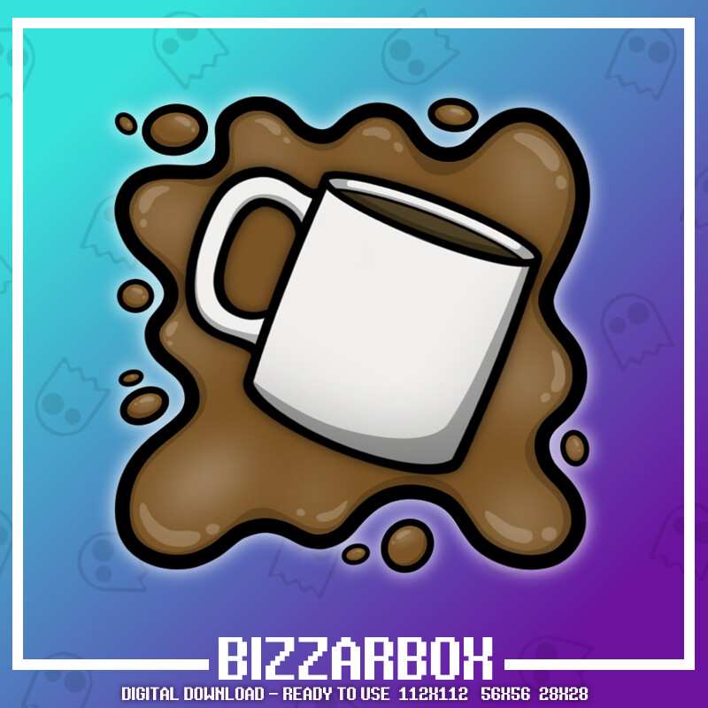 ArtStation - Twitch Emote: Hot Coffee Splat | Artworks