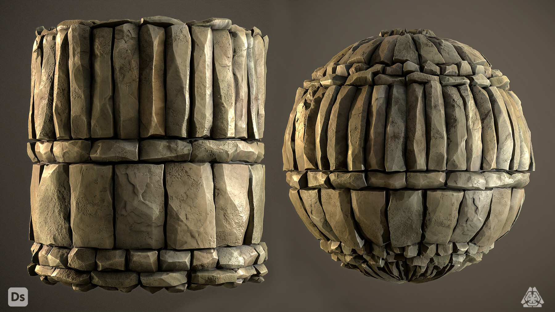 ArtStation - 8 High Quality Stylized Stone Material | Game Assets