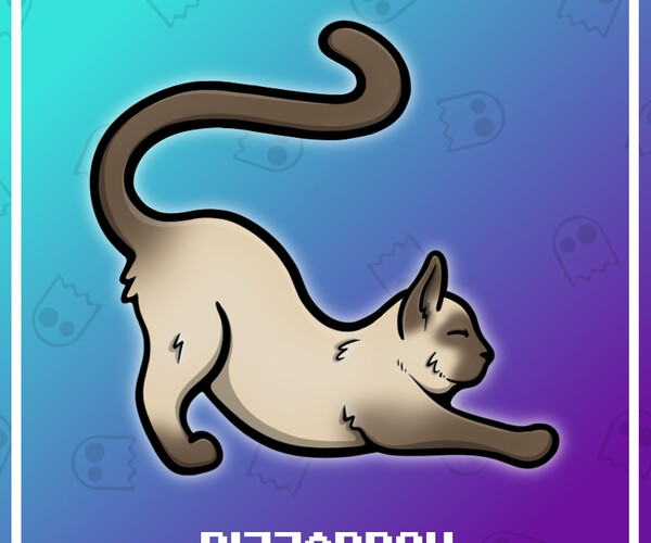 ArtStation - Twitch Emote: Stretch Siamese Cat | Artworks