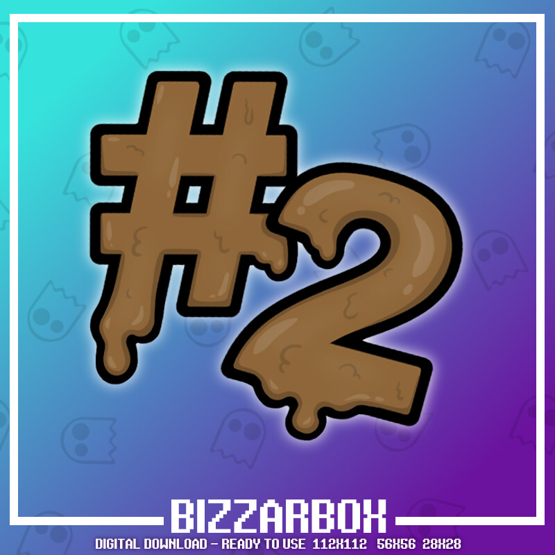 ArtStation - Twitch Emote: Brown Number Two | Artworks