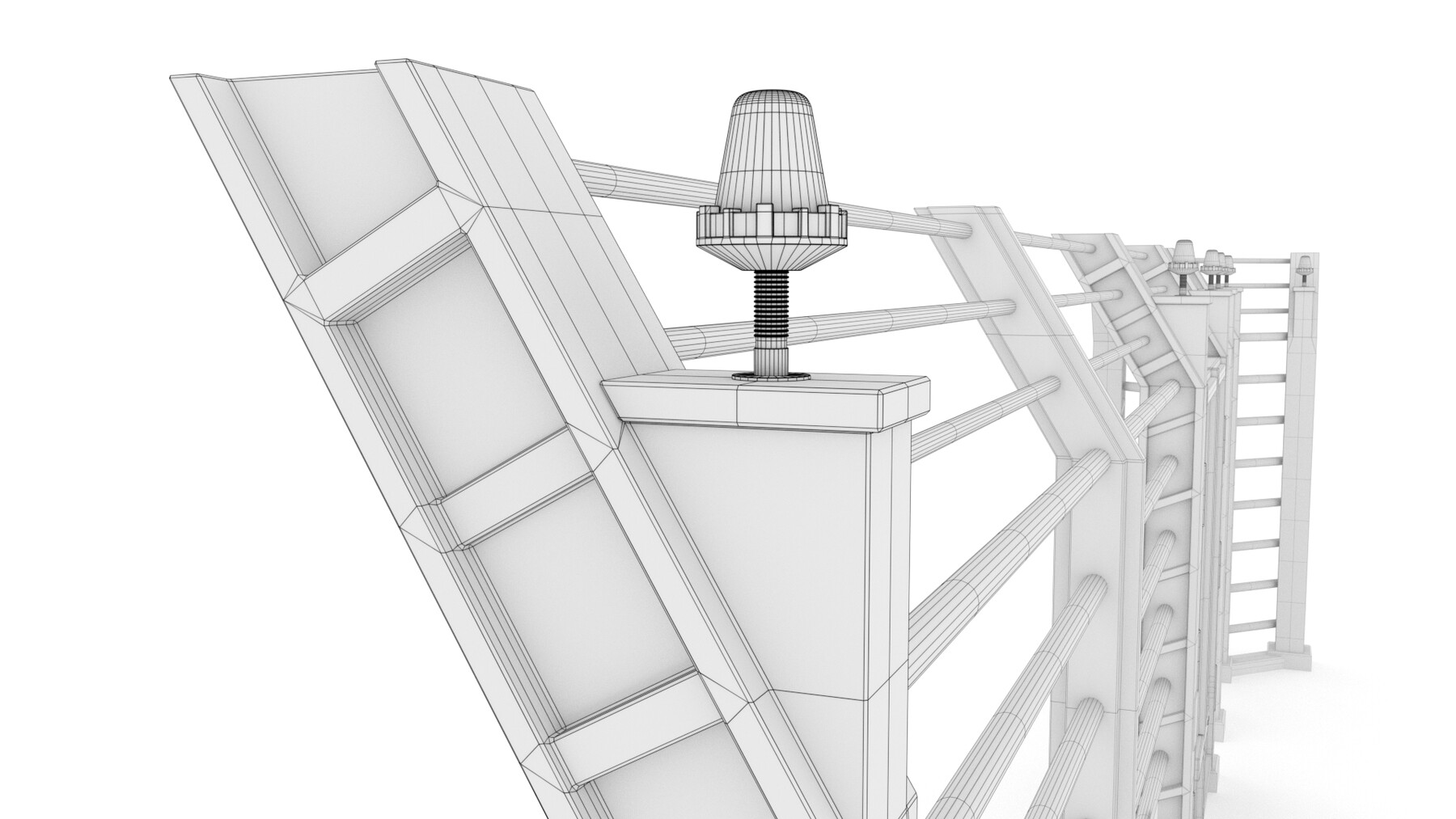 ArtStation - 3D Model: Electric Fence | Resources