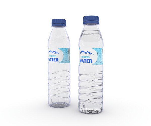 ArtStation - 3D Model: Plastic Water Bottle Small | Resources