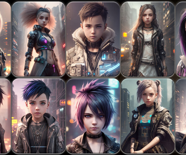 ArtStation - 220 Realistic Cyberpunk Kid Reference Pack | 4K | v.3 ...