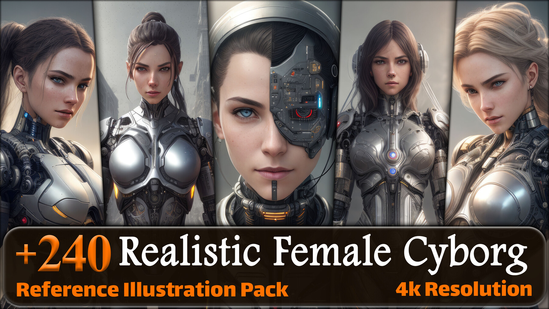ArtStation - 240 Realistic Female Cyborg Reference Pack | 4K | v.1 ...