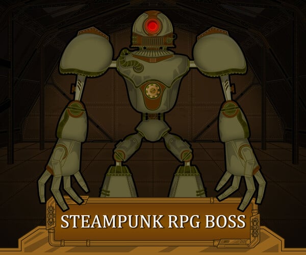 ArtStation - Steampunk RPG Boss | Game Assets