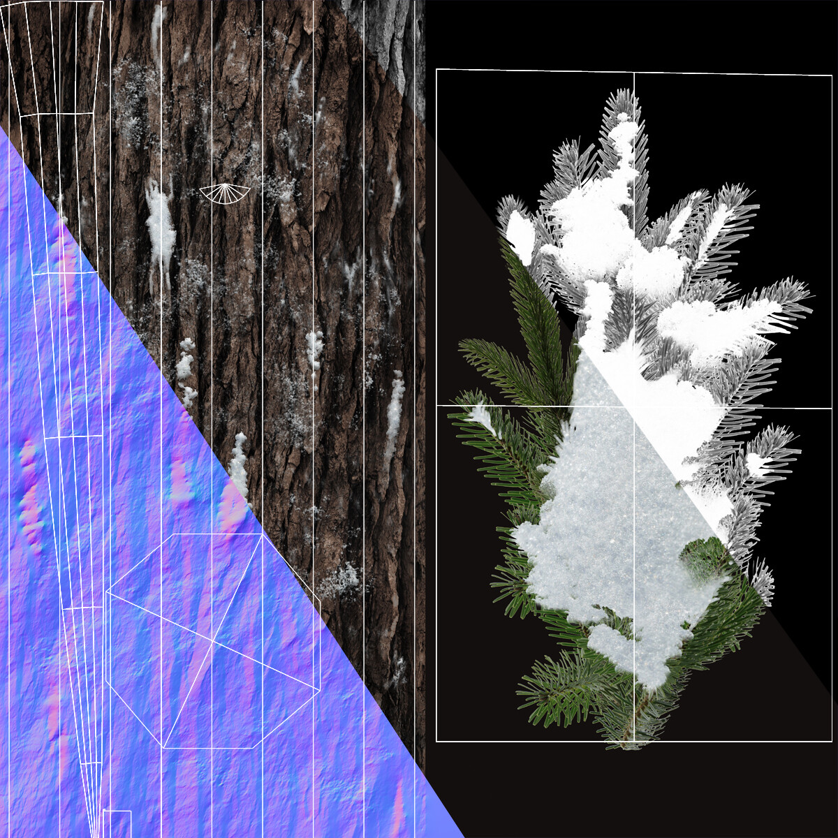 ArtStation - 3D Model: Low Poly Pine Tree | Resources