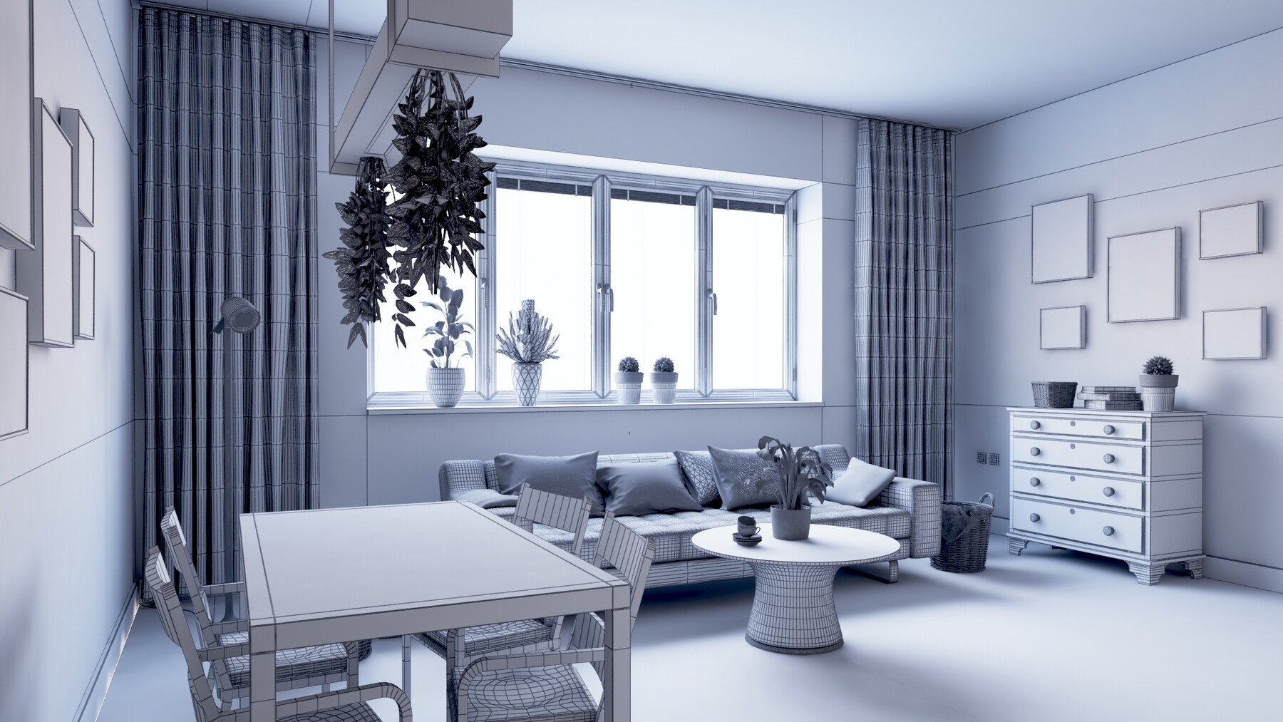 ArtStation - living room interior scene 3d model | Resources