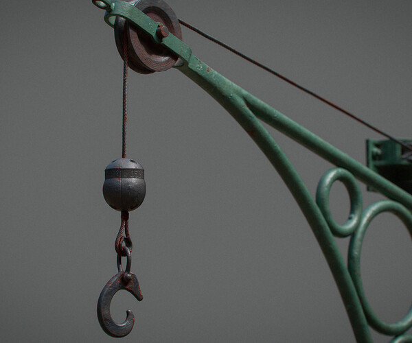 ArtStation - Victorian Wharf Wall Hoists Cranes Set | Resources