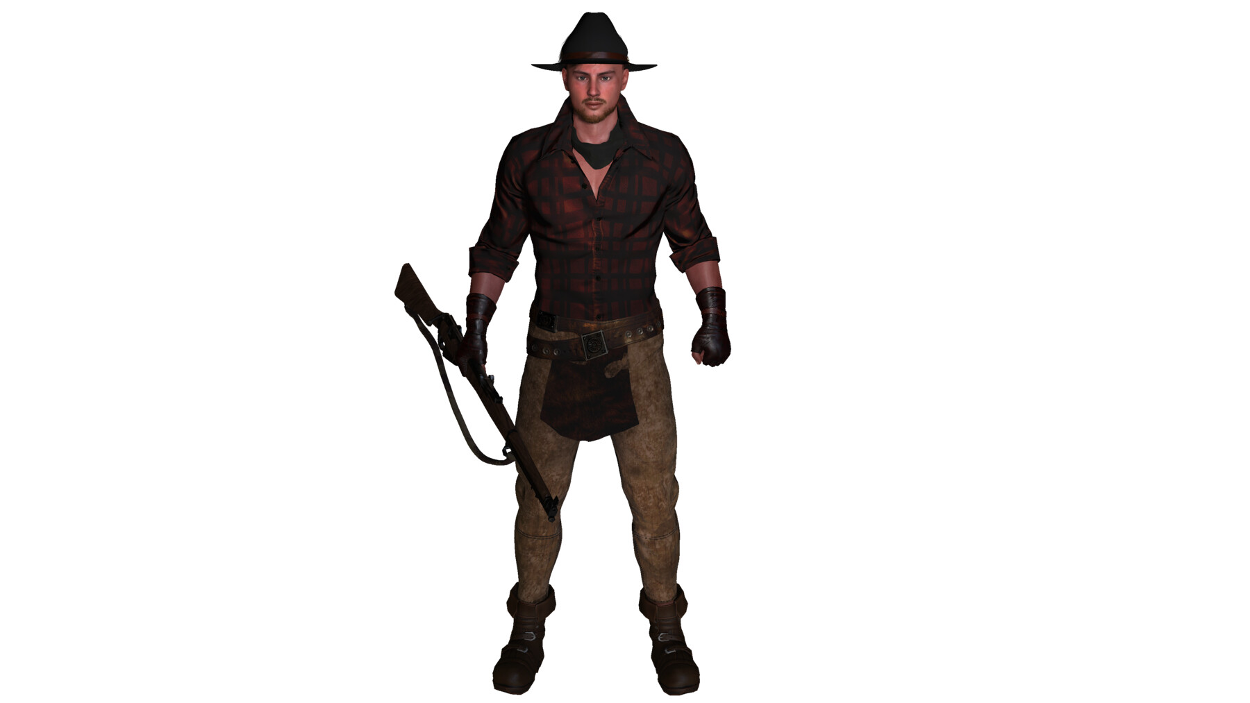 ArtStation - AAA 3D REALISTIC COWBOY CHARACTER 01 - GAME READY RIGGED ...