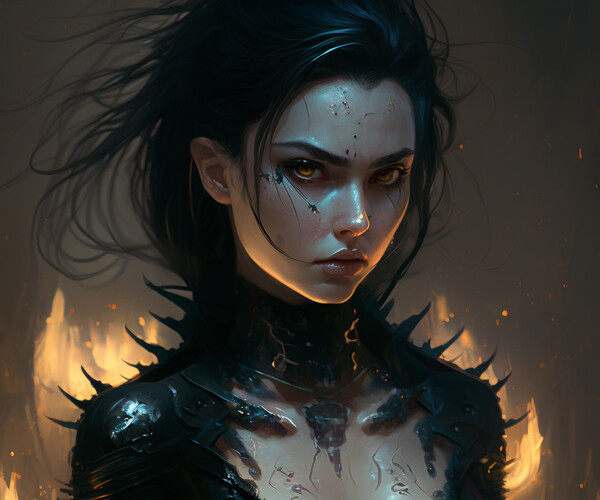 ArtStation - Dark Beauty: A Gothic Portrait 9 | Artworks