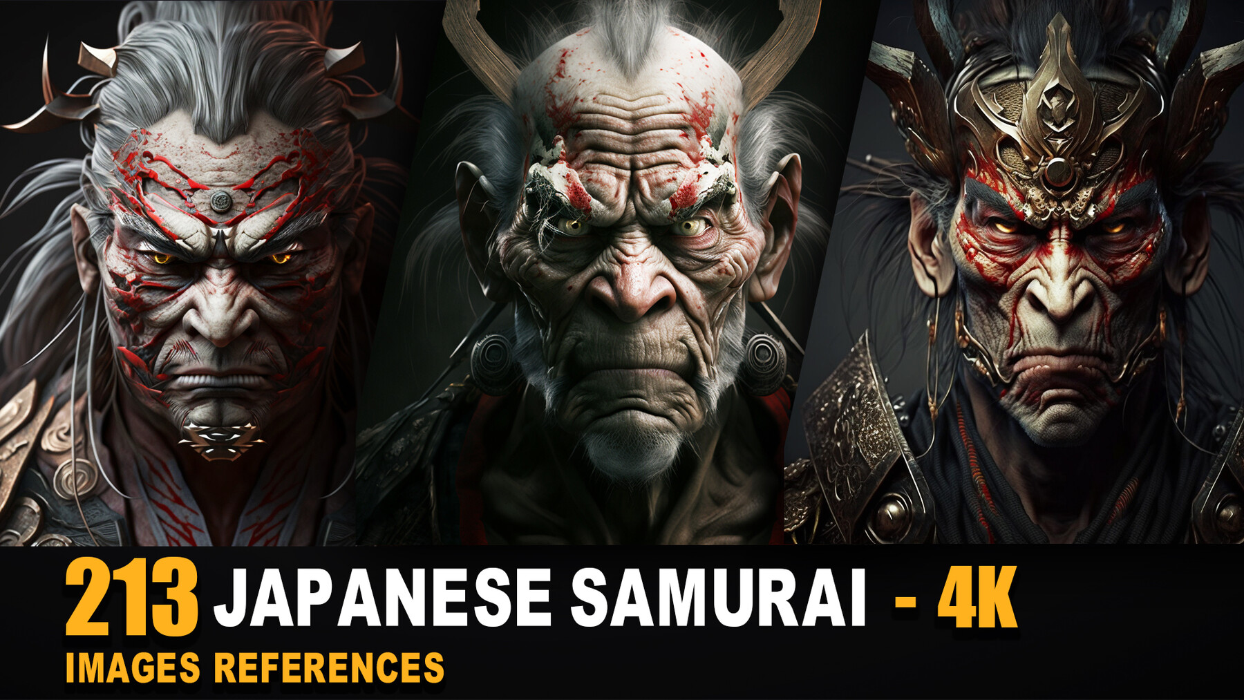 ArtStation - 213 Realistic Japanese Samurai Reference Pack | 4K | v.2 ...