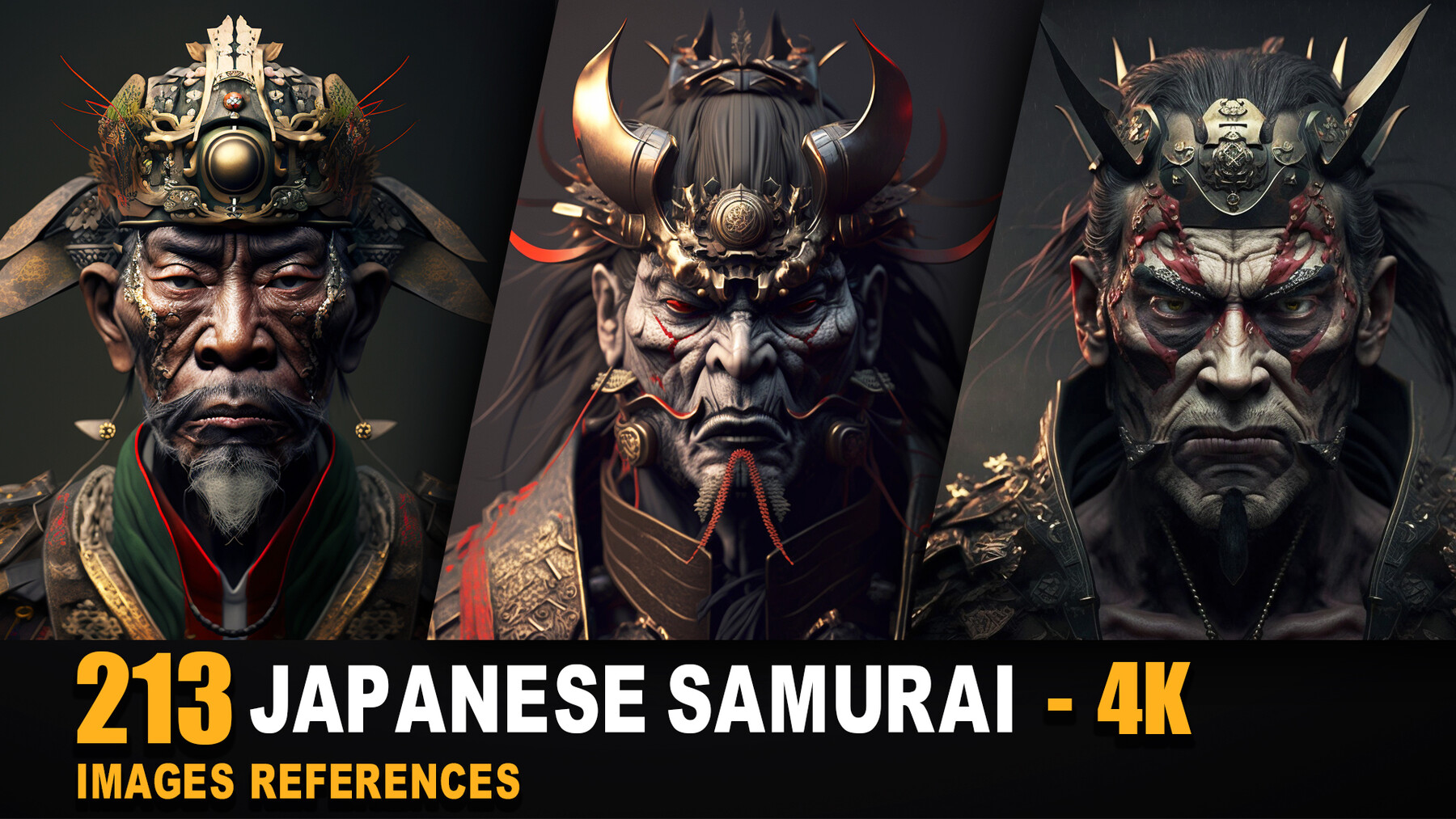 ArtStation - 213 Realistic Japanese Samurai Reference Pack | 4K | v.2 ...