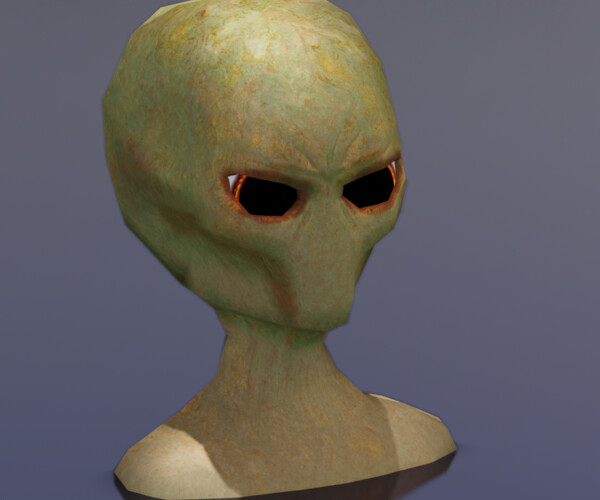 ArtStation - Rigged Alien head 3D Model | Resources