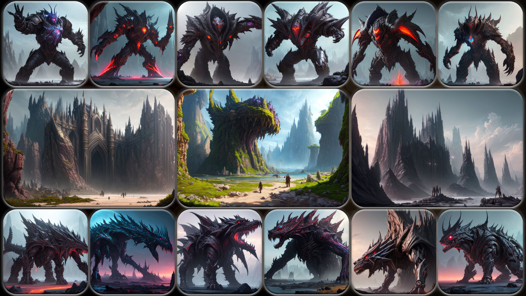 ArtStation - 150 Fantasy Environments - Dark Concepts and Creatures ...