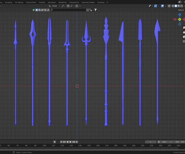ArtStation - 10 Spear Base Mesh, Obj & Fbx- Game Ready- Vol 01 -Free ...
