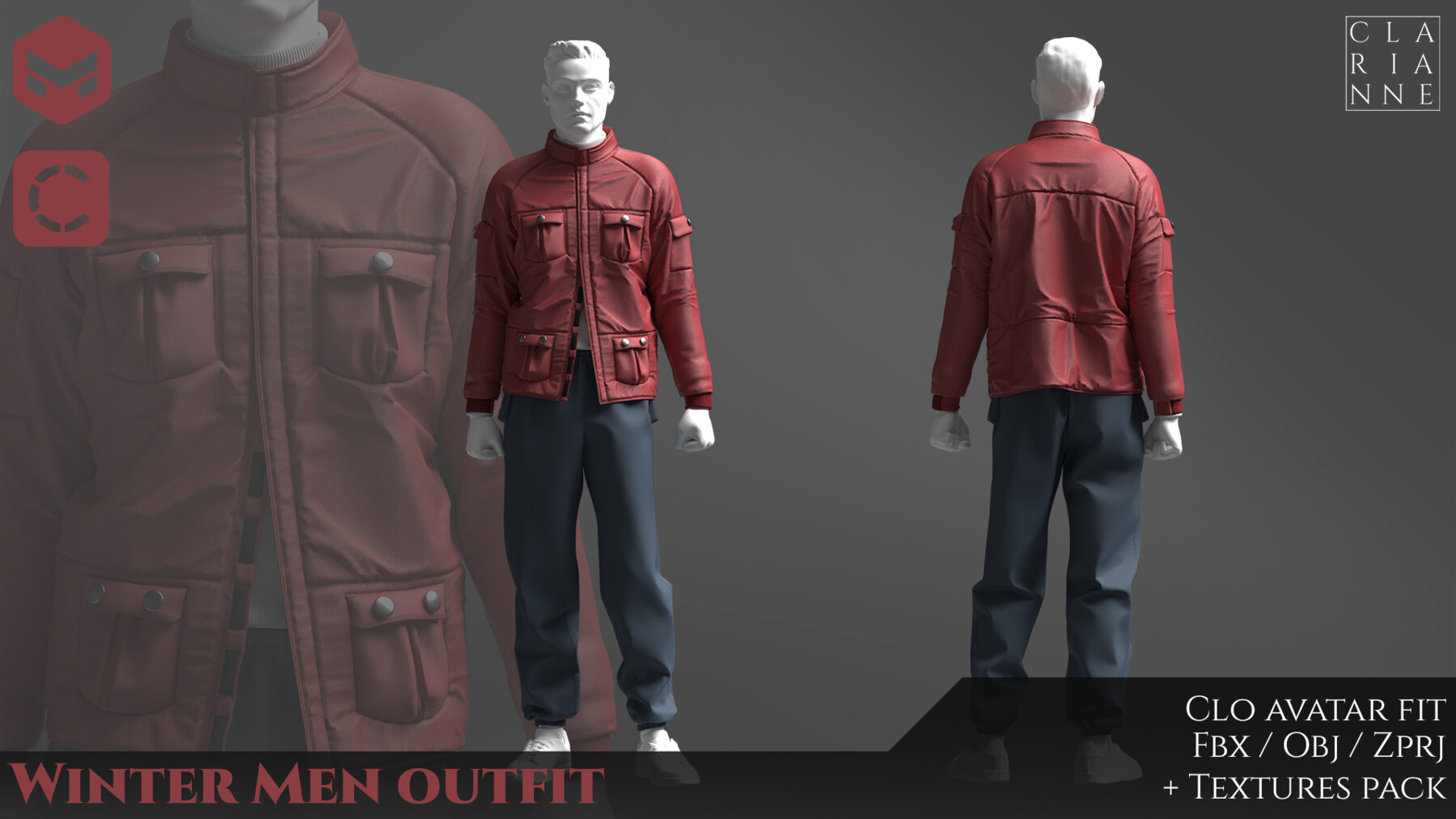 ArtStation - Winter Men outfit | Resources