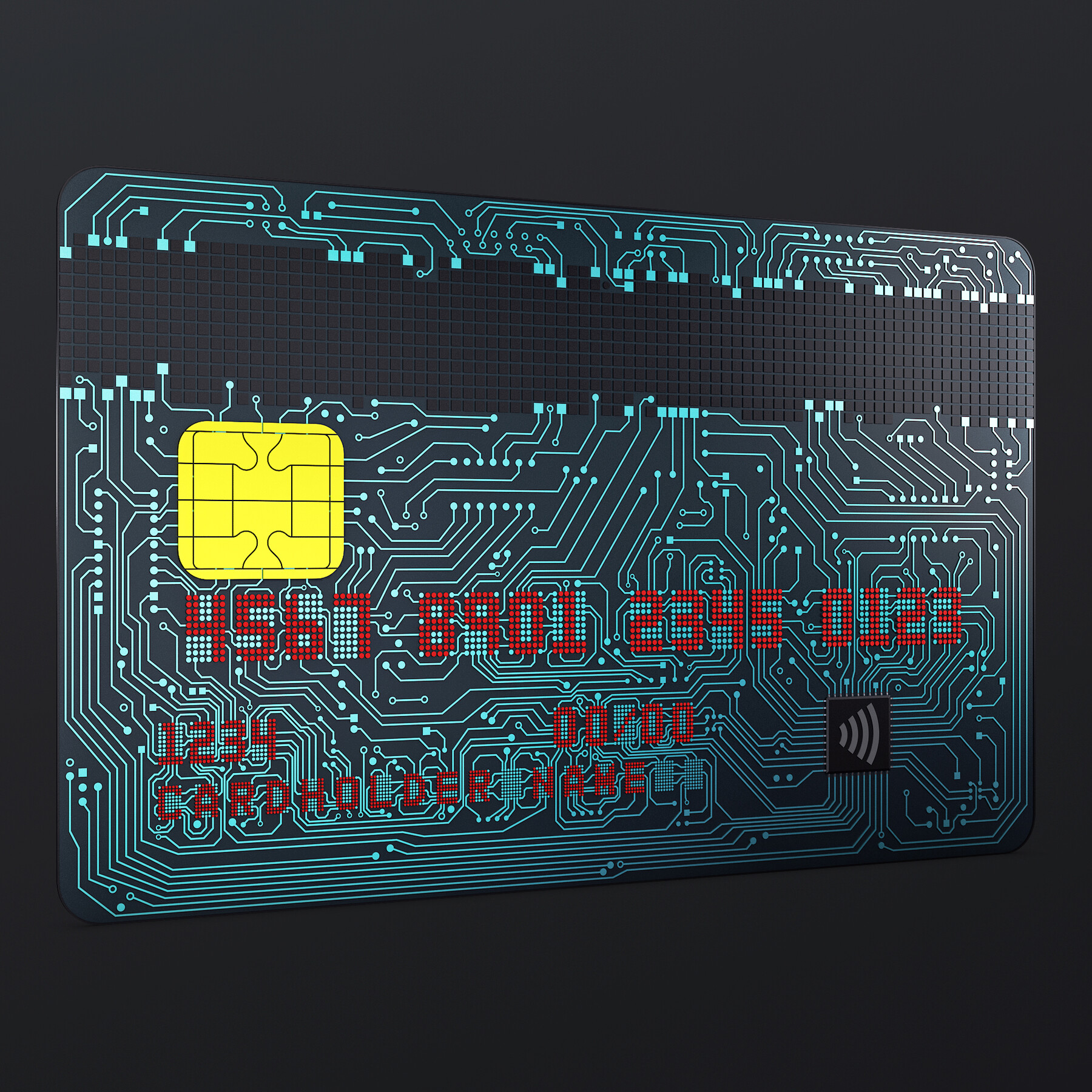 ArtStation - Electronic Circuit Bank Card v 2 | Resources