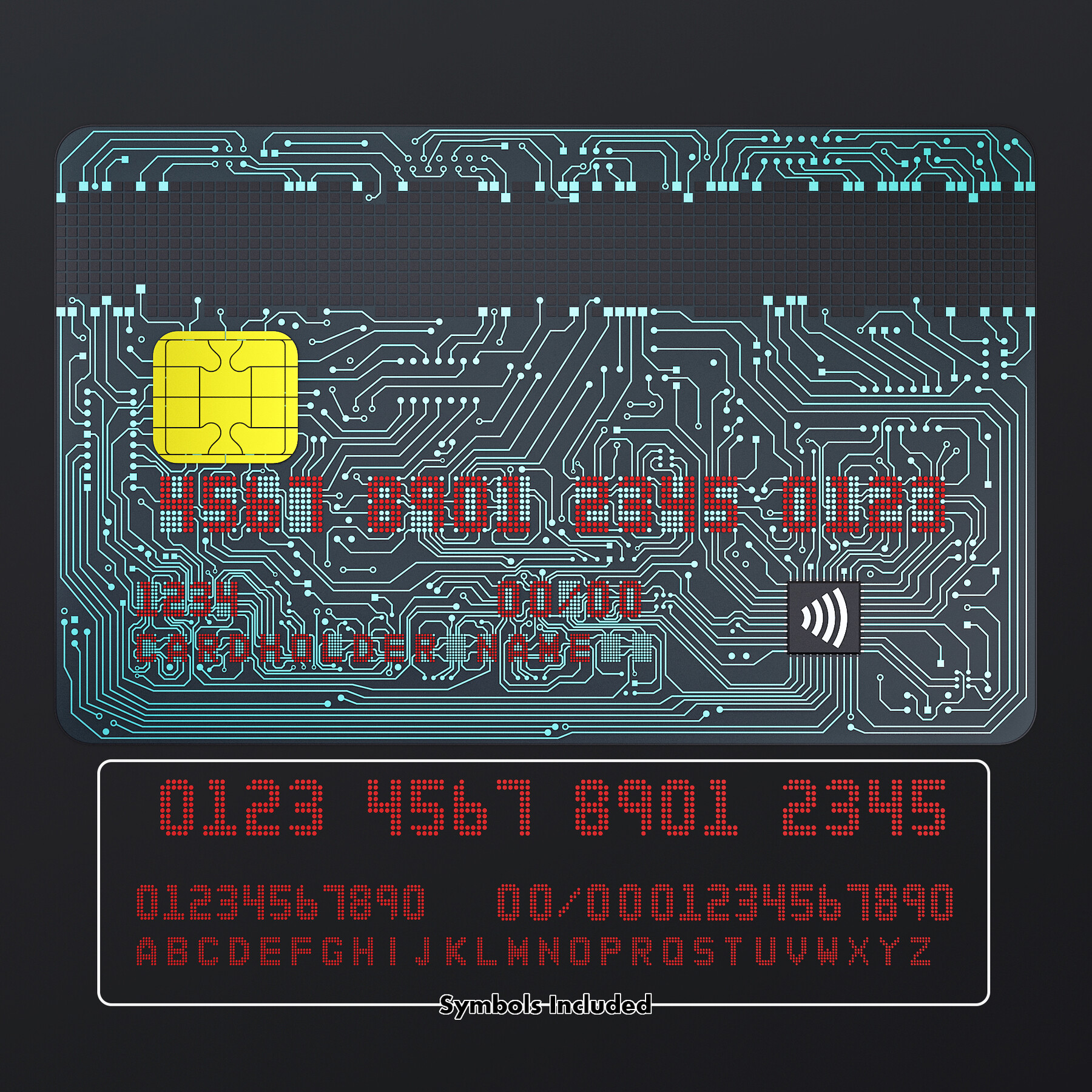 ArtStation - Electronic Circuit Bank Card v 2 | Resources