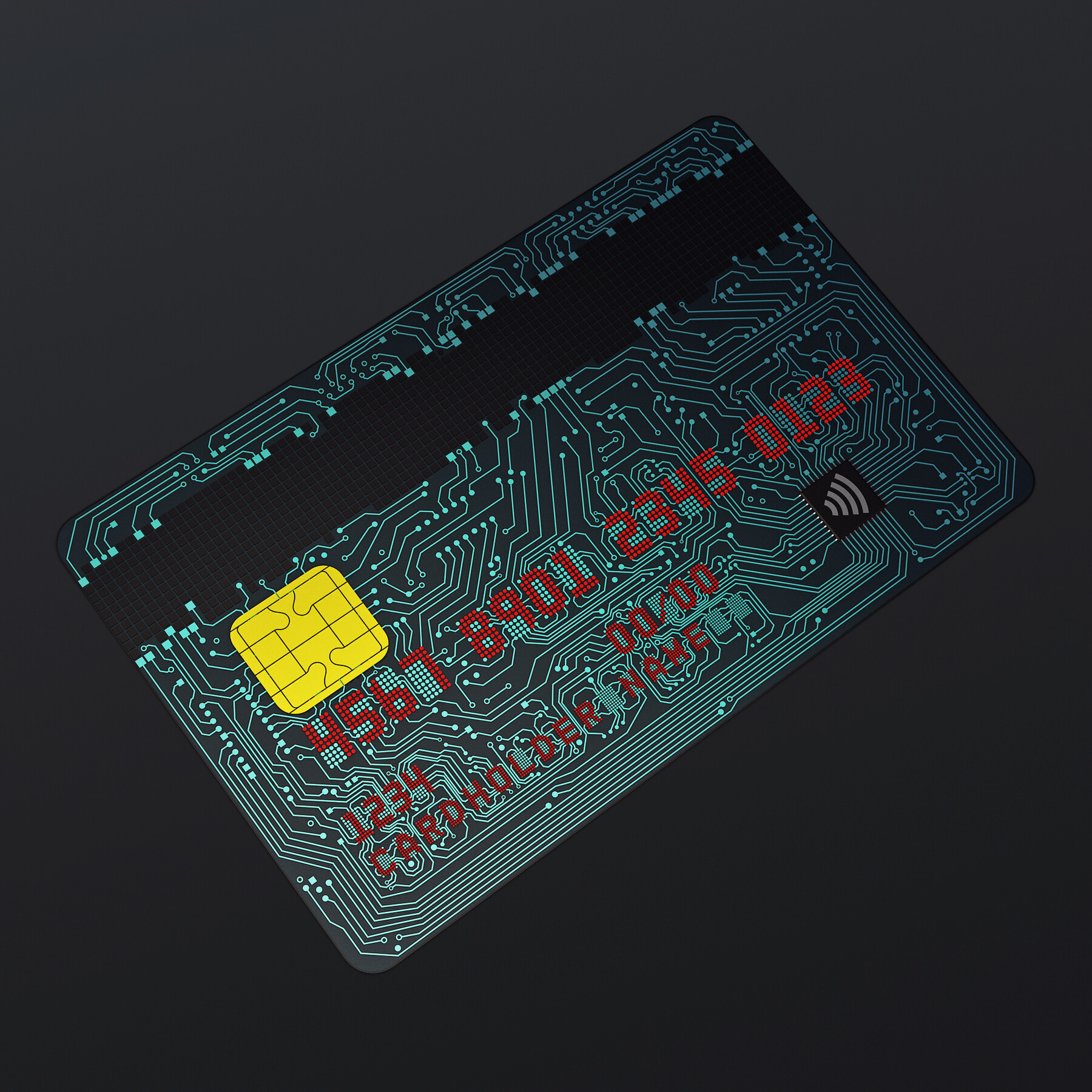 ArtStation - Electronic Circuit Bank Card v 2 | Resources