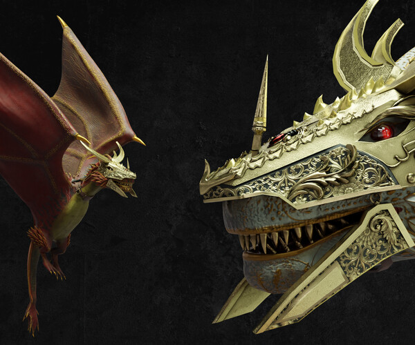 ArtStation - Armored Dragon | Game Assets