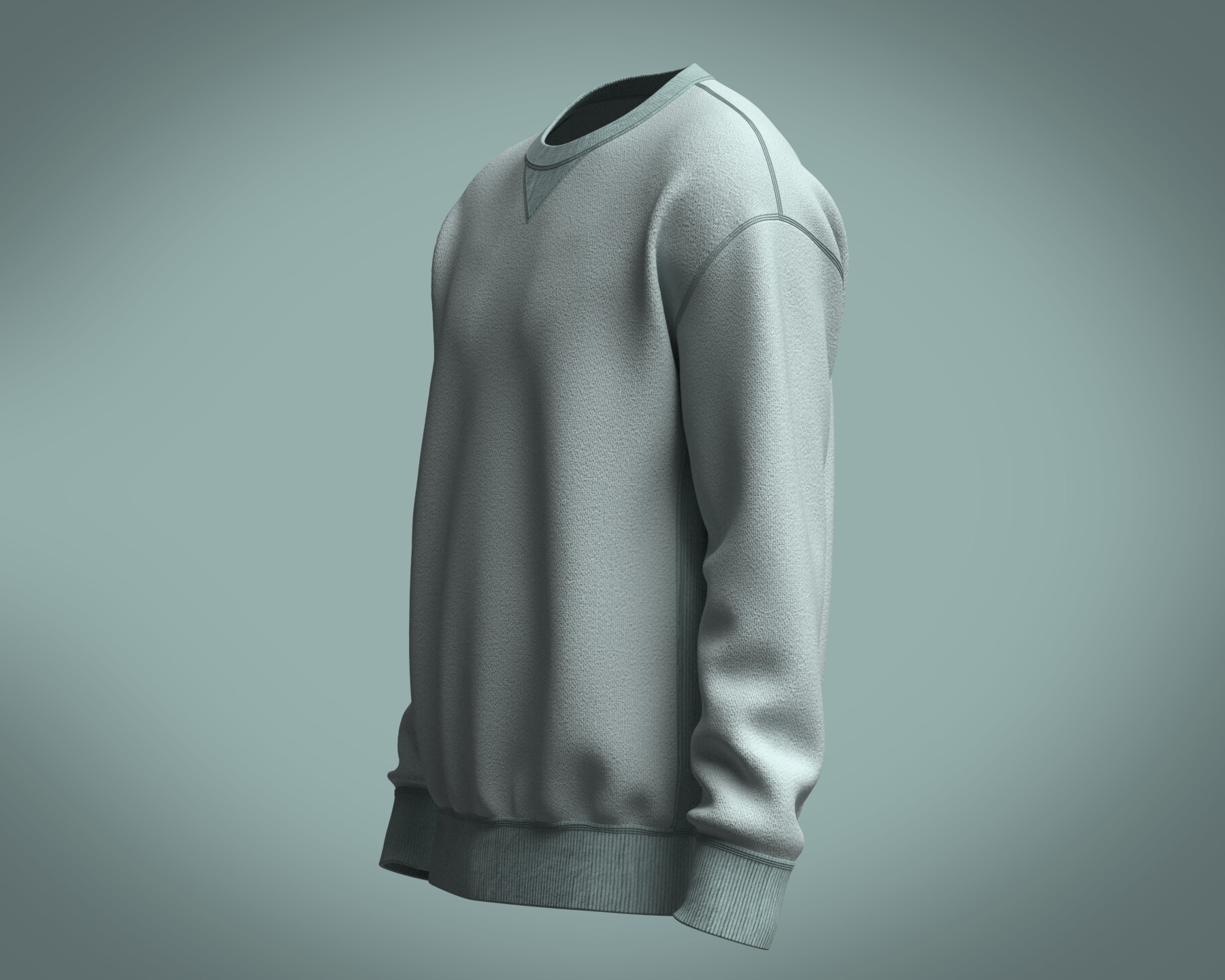 ArtStation - Contrast Ribbed Sweatshirt | Resources