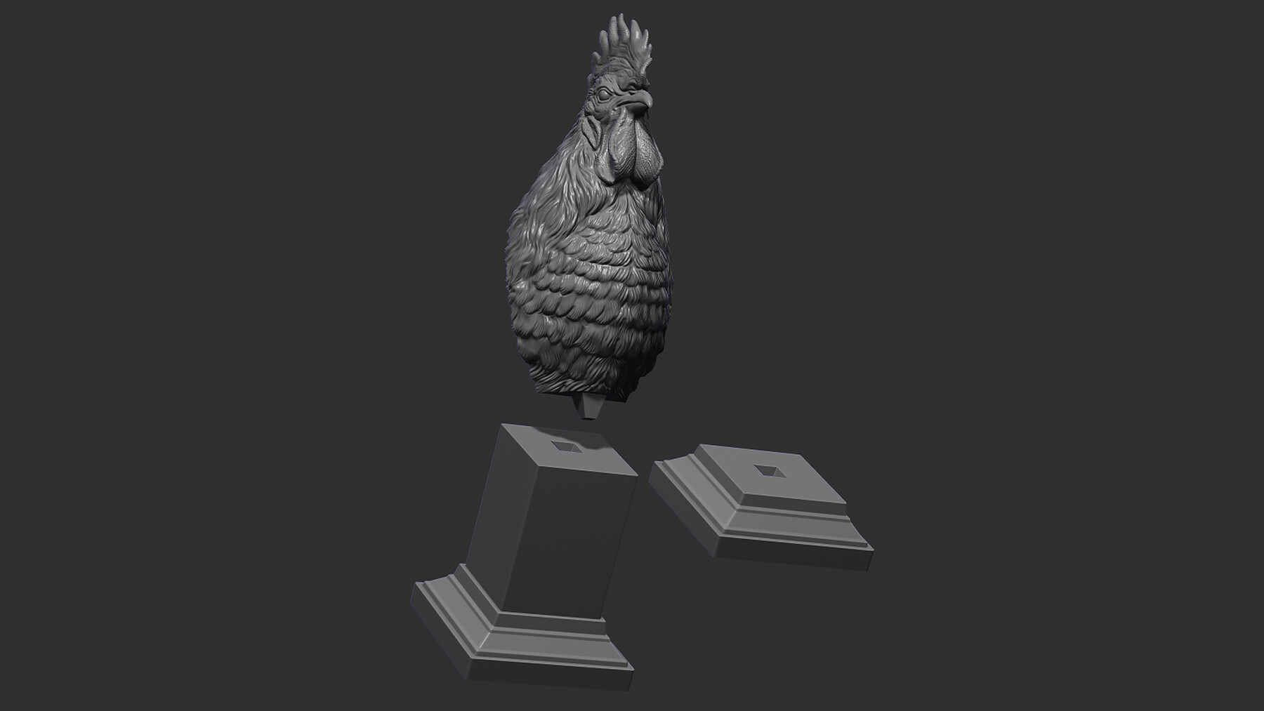 ArtStation - Rooster bust | Resources