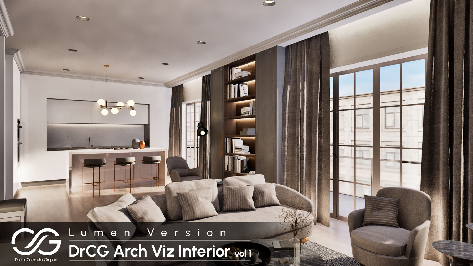 ArtStation - DrCG Arch Viz Interior vol 1 Realistic Lighting with Lumen | Resources