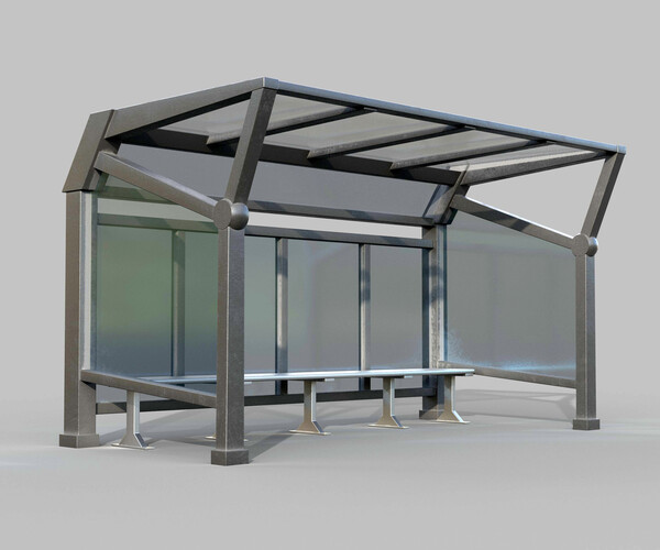 ArtStation - 12 Bus Stop Base Mesh with UVs and Textures Vol 1 | Game ...
