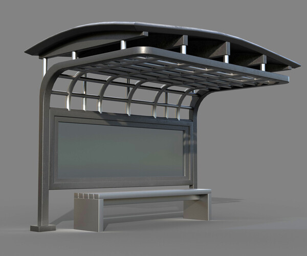 ArtStation - 12 Bus Stop Base Mesh with UVs and Textures Vol 1 | Game ...