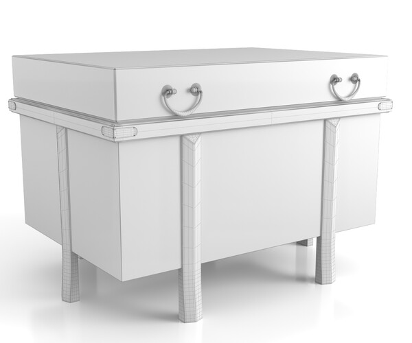 ArtStation - Korean Storage Chest Table Red Stain | Resources