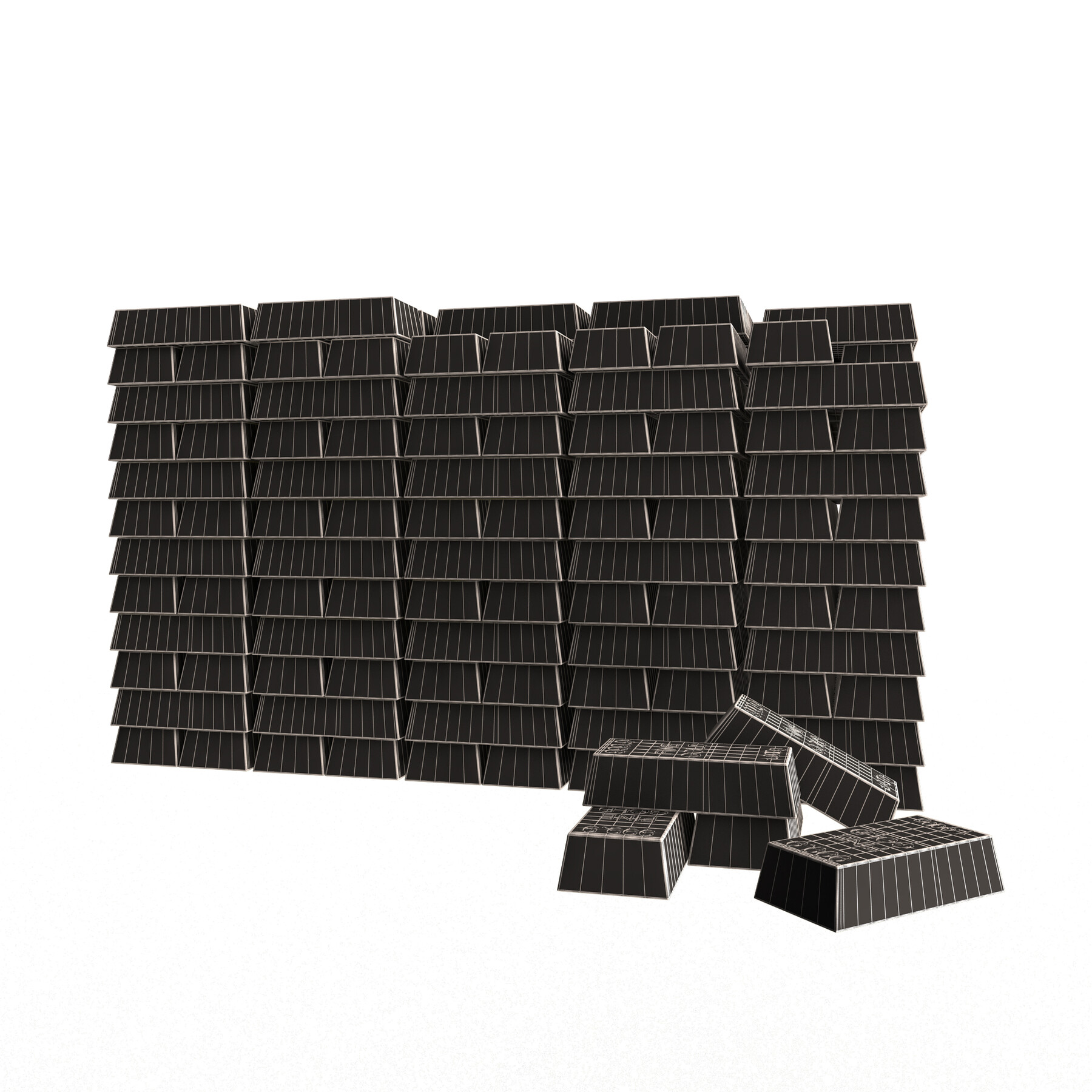 ArtStation - Gold Bars Big Stack 02 | Resources